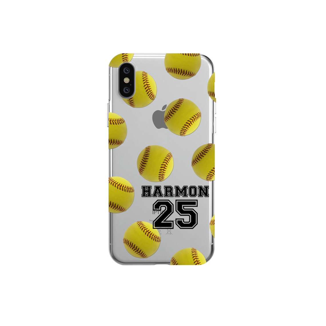 CLEAR Personalized Softball Phone Case Custom Softball Case - Etsy