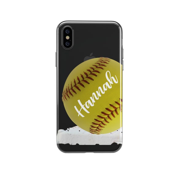 CLEAR Personalized Softball case.Softball phone case.iPhone 11 | Etsy