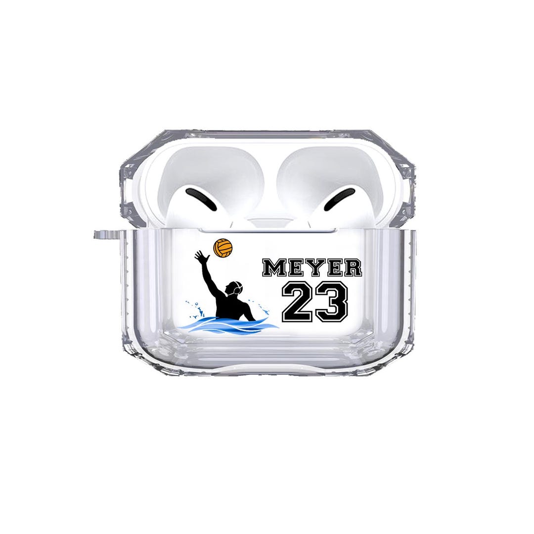 Protective Customized Water Polo Sports AirPod Pro Case Swimming Name ...