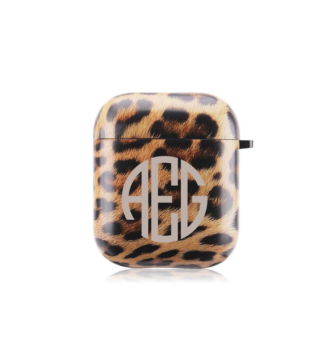 AirPod Case Customized Monogram Leopard Airpods 1/2 Case Personalized ...