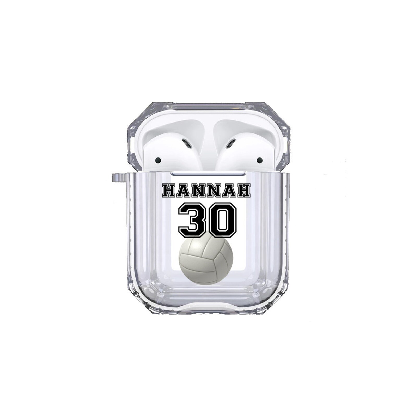 Protective Customized Sports AirPod Case Volleyball Name and Number ...