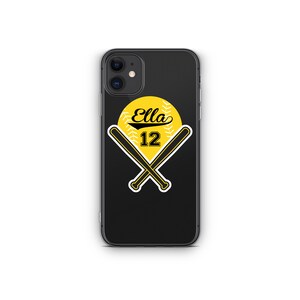 CLEAR Personalized Softball Phone Case Custom Softball Case iPhone Xs ...