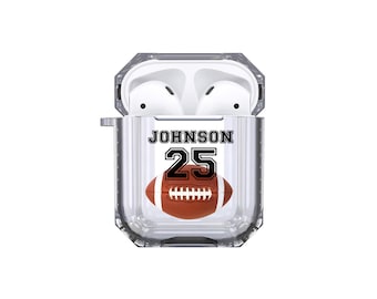Protective Customized Sports AirPod Case Hockey Name and Number Airpods ...