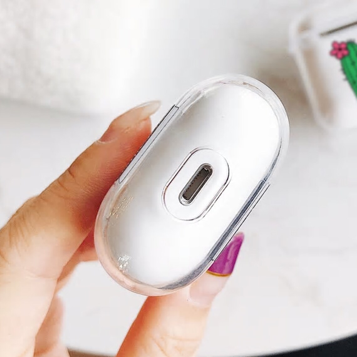 CLEAR Custom Name AirPods 1 and 2 Case Name Airpods Case | Etsy