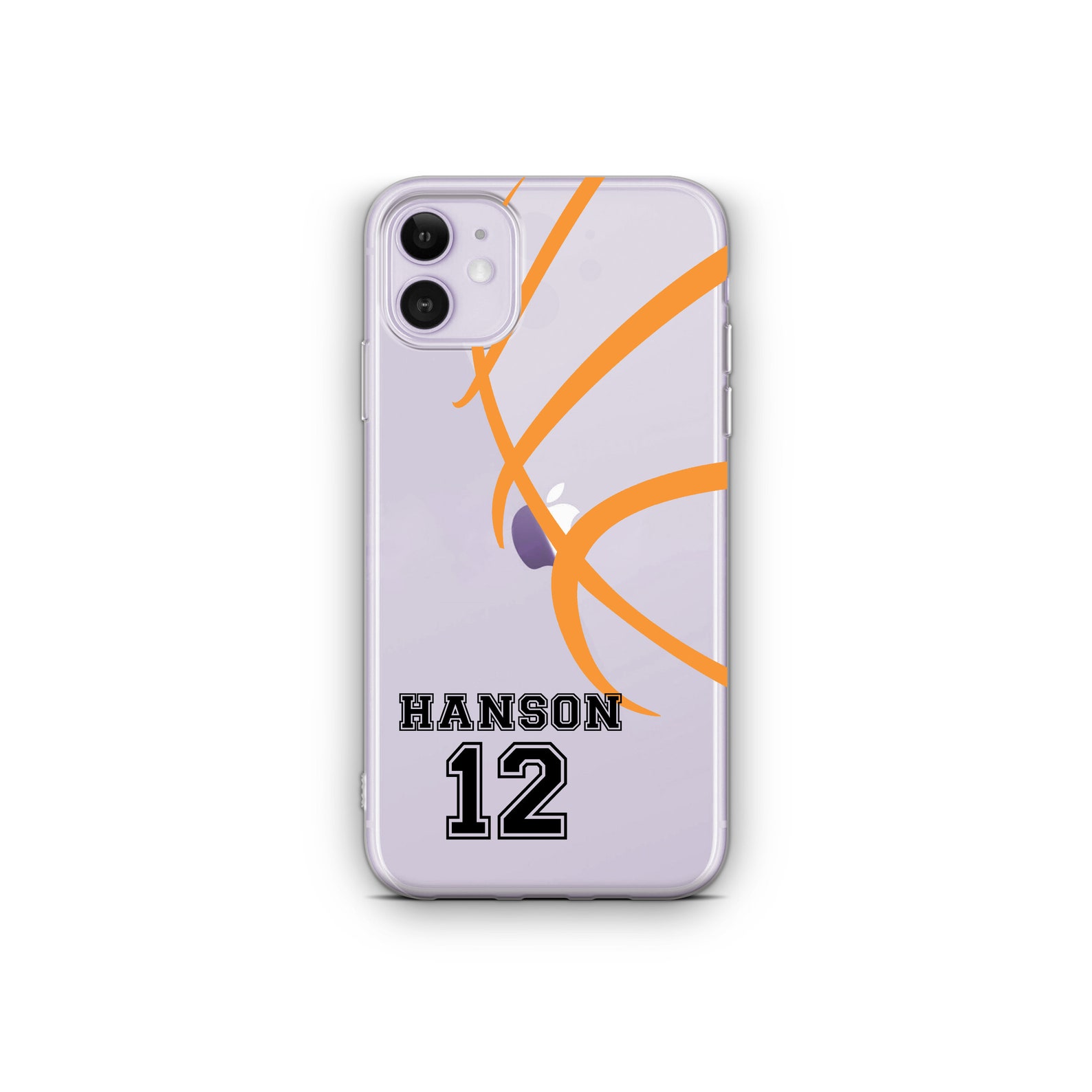 CLEAR Personalize Basketball Phone Case.custom Basketball iPhone 11 11 ...