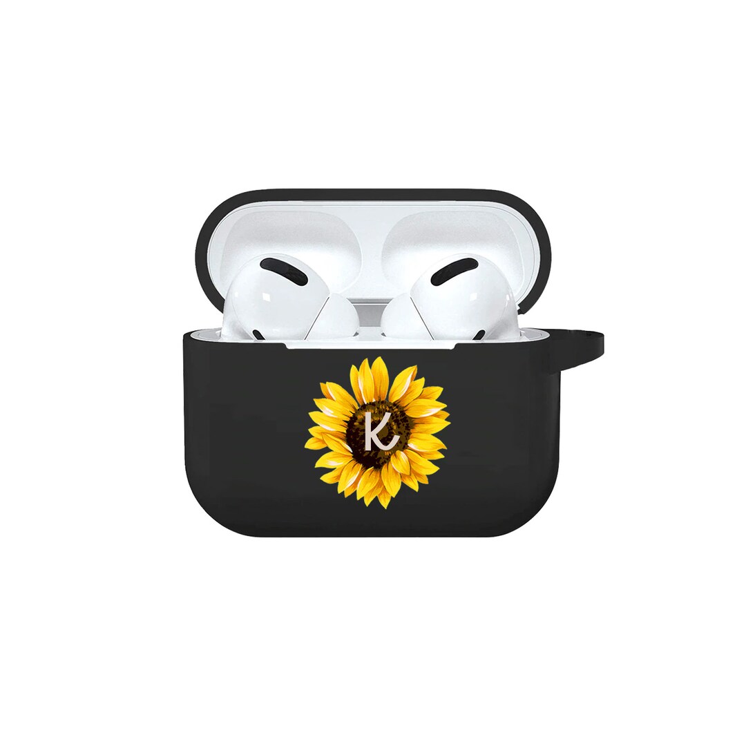 Customized Initial Sunflower Personalized Airpods Pro Case Personalized ...