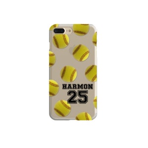 CLEAR Personalized Softball Phone Case Custom Softball Case iPhone 11 ...