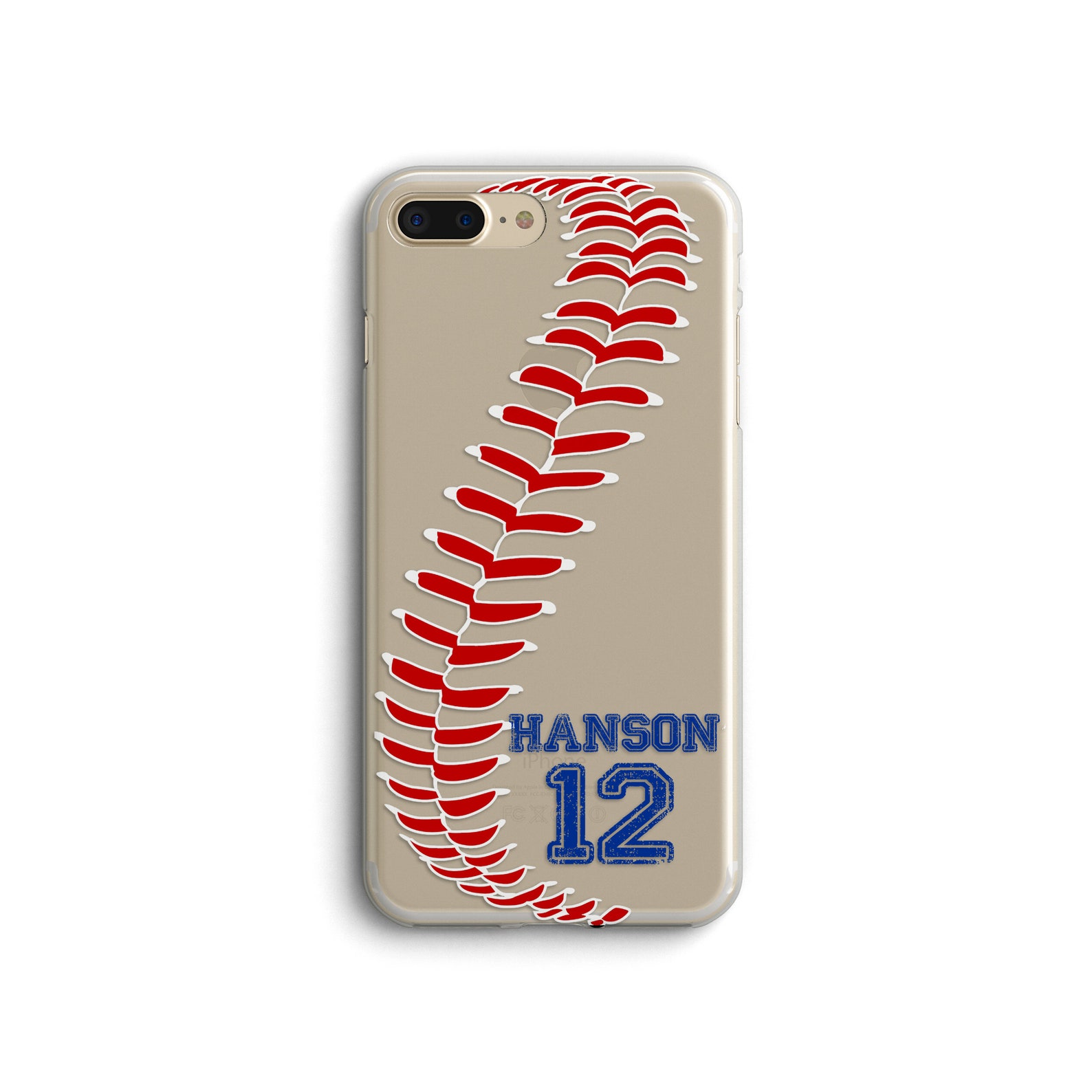 CLEAR Personalized Baseball Phone Case. Custom Baseball - Etsy
