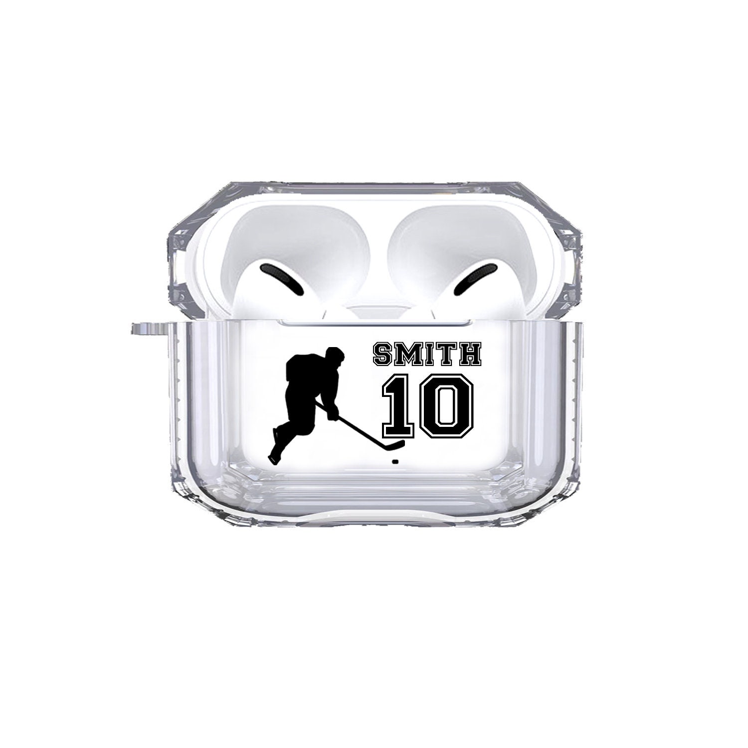 Protective Customized Sports Airpods Pro Case Hockey Name and Number ...