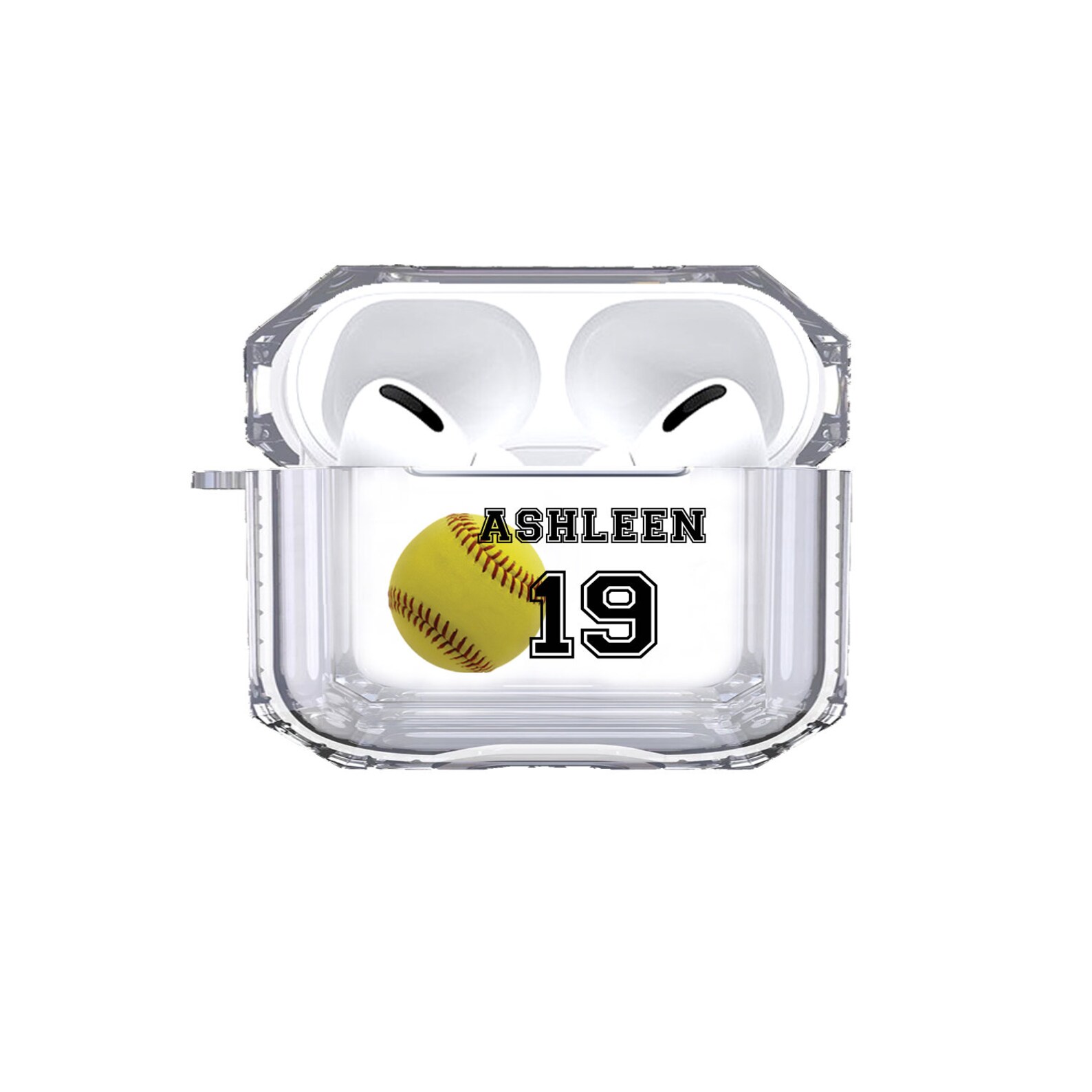 Protective Customized Sports Airpods Pro Case Softball Name Number Air ...