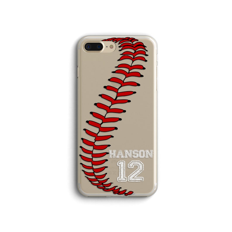 CLEAR Personalized Baseball Phone Case.custom Baseball - Etsy
