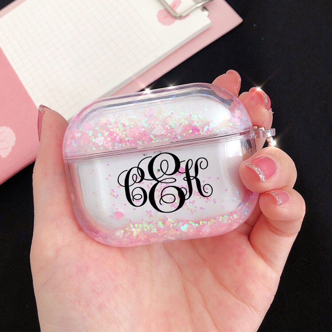 Airpods Pro Case Customized Monogram Personalized Airpods Pro Glitter ...
