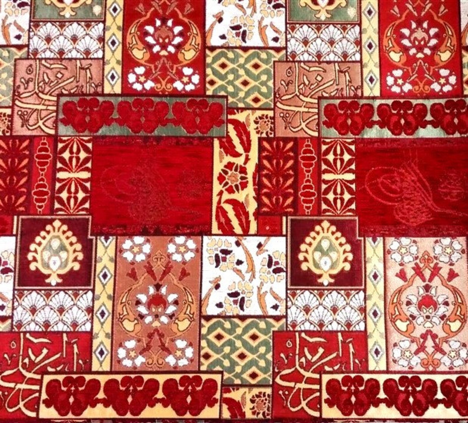Chenille Jacquard Upholstery Fabric Patchwork Design Fabric - Etsy