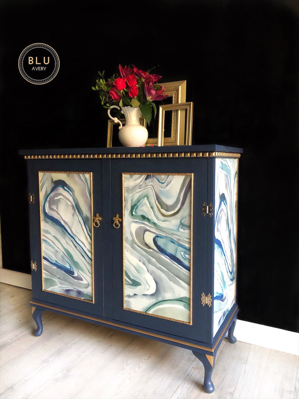 Blue Sideboard Upcycled Drinks Cabinet Cocktail Cabinet TV - Etsy