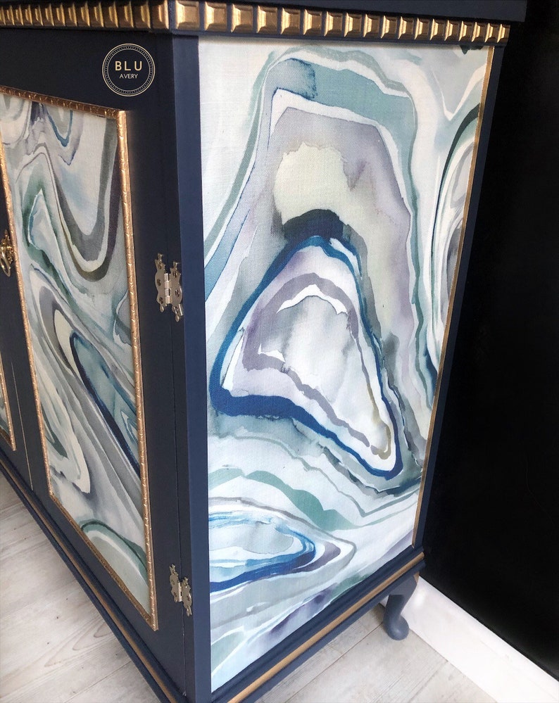 Blue Sideboard Upcycled Drinks Cabinet Cocktail Cabinet TV - Etsy