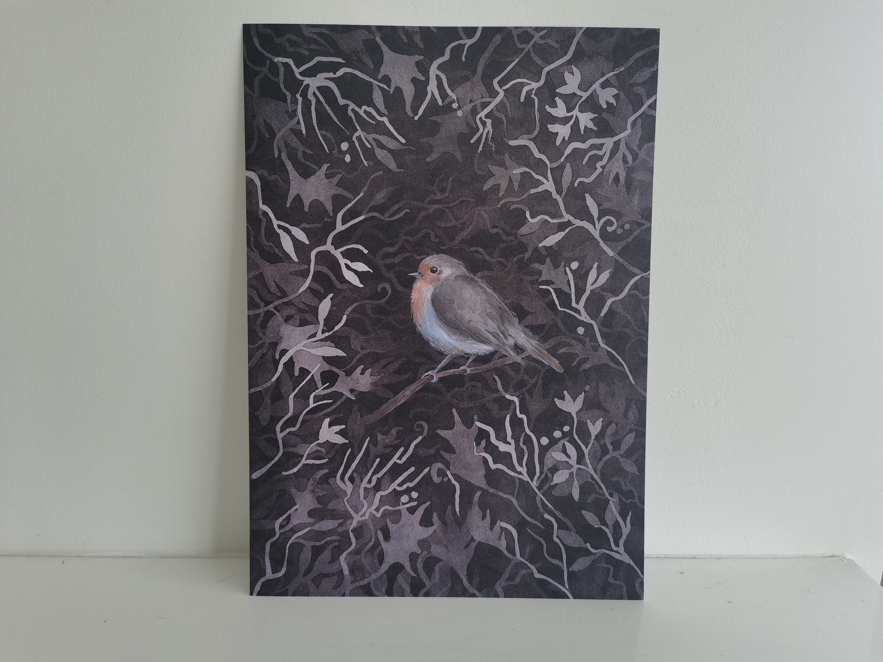 ART PRINT/ ROBBIN / Bird Illustration/ A4 / - Etsy UK