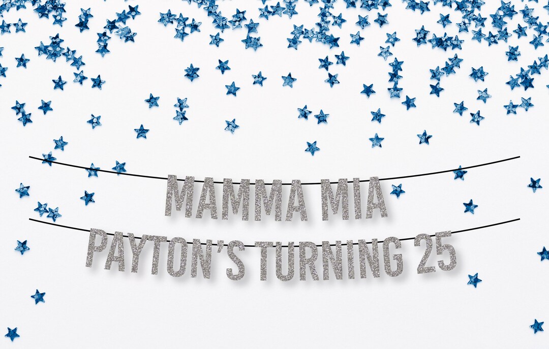 Mamma Mia NAME'S Turning AGE Banner / Birthday Party / Mamma Mia ...
