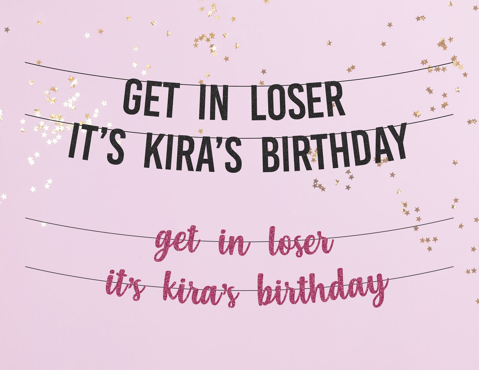 Get in Loser It's NAME'S Birthday Banner / Birthday / Mean Girls ...