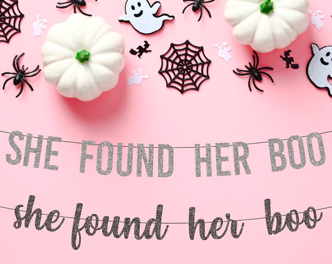 She Found Her Boo Banner / Spooky Bach / Glitter Banner / Bachelorette ...