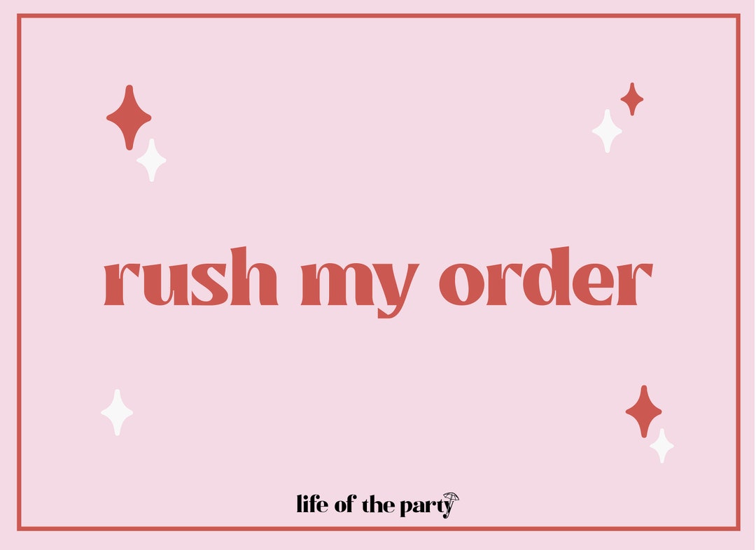ADD ON - Rush My Order / Prioritize / Faster Processing Time - Etsy