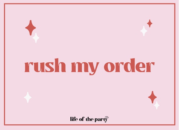 ADD ON Rush My Order / Prioritize / Faster Processing Time - Etsy