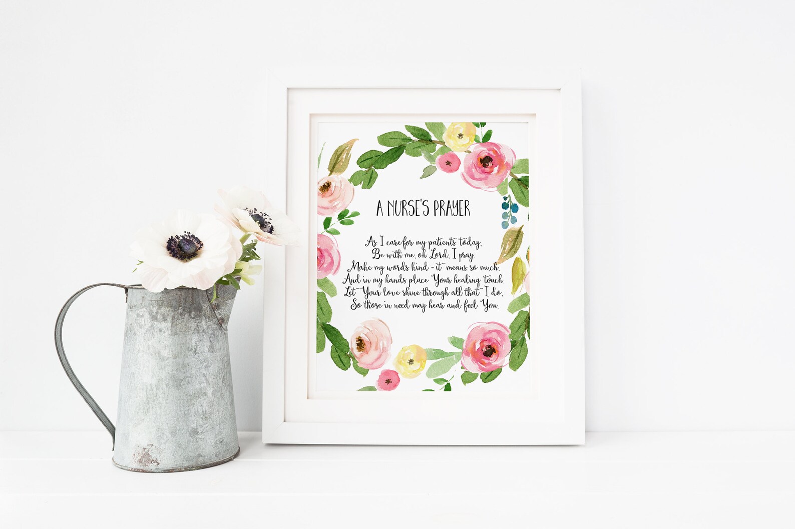 Nurse Gift Nurse Wall Art Nurse Printable Nurse Decor A Nurses Prayer ...