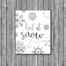 Christmas Printable Let It Snow Christmas Print Printable Wall Art ...