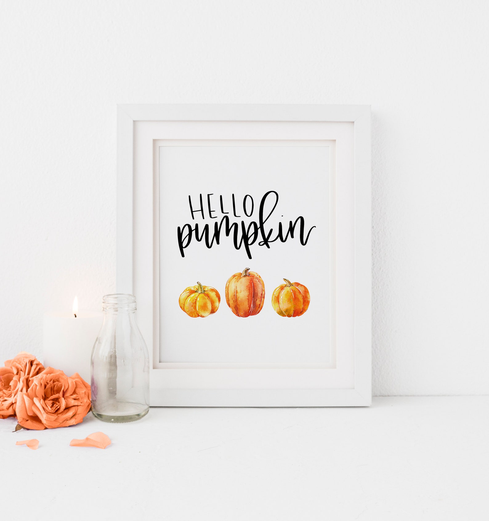 Fall Pumpkin Print Fall Printable Wall Art Fall Print Fall - Etsy