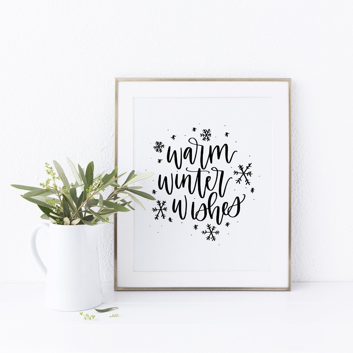 Warm Winter Wishes Print Winter Printable Christmas Printable Winter ...