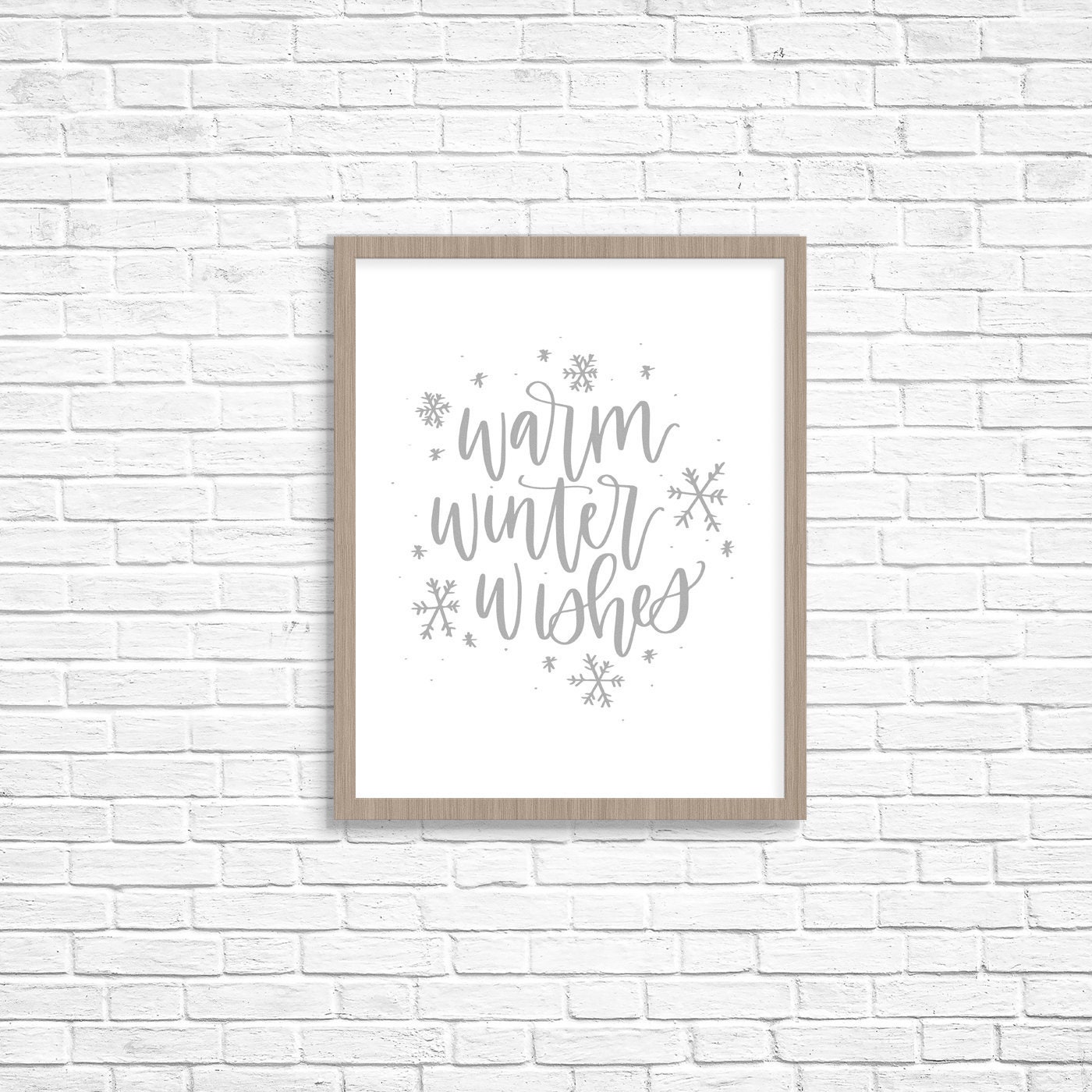 Warm Winter Wishes Print Winter Printable Christmas Printable | Etsy