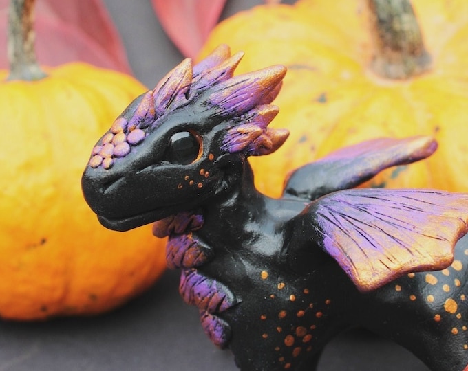 Halloween Baby Dragon Figure - Halloween Dragon Sculpture - Halloween ...