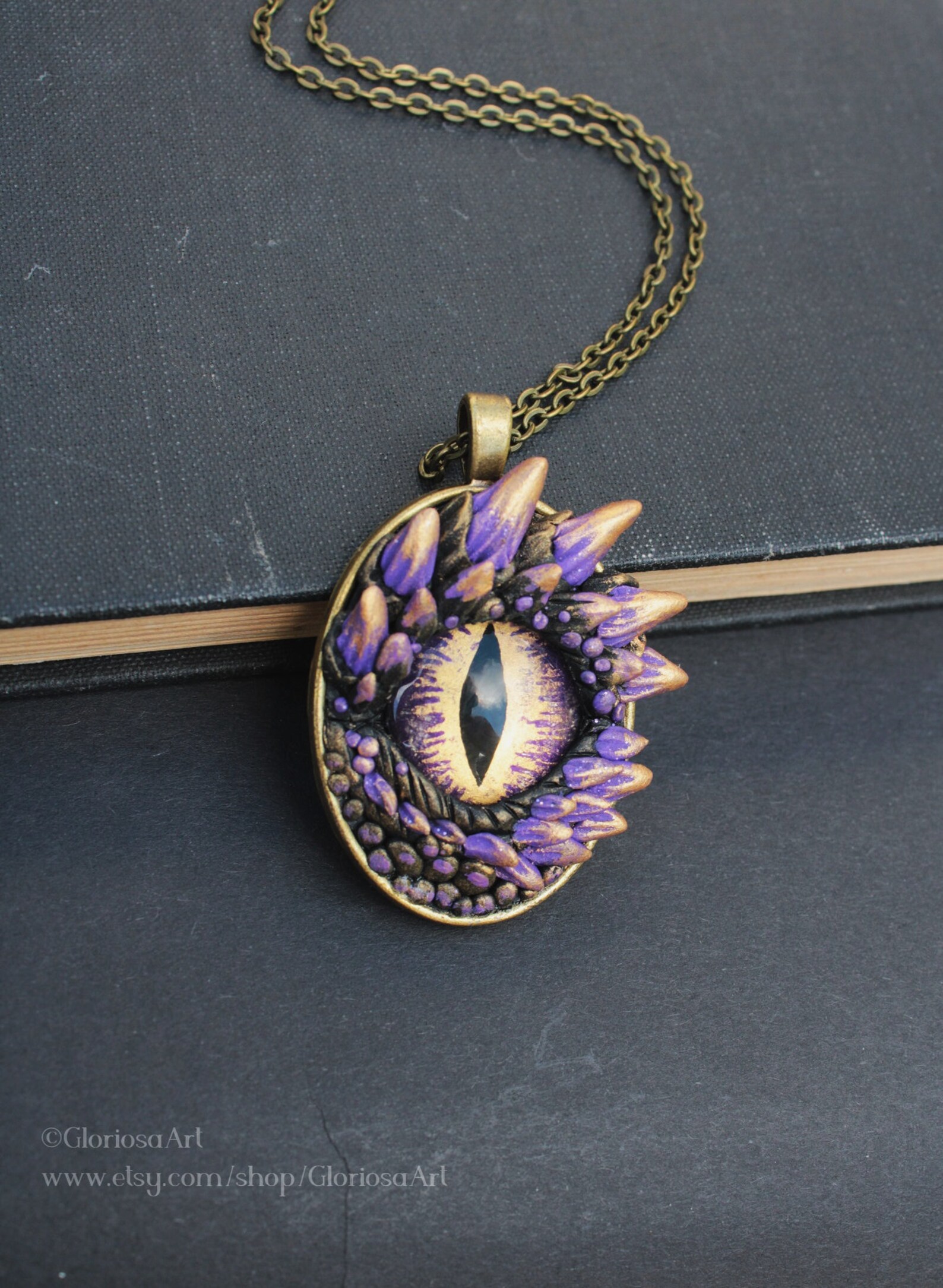 Purple Dragon Eye Pendant Dragon Necklace Amulet Jewelry - Etsy