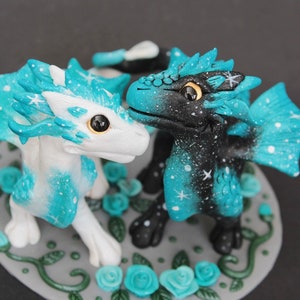 Custom Galaxy Dragon Wedding Cake Topper Dragon Bride and - Etsy