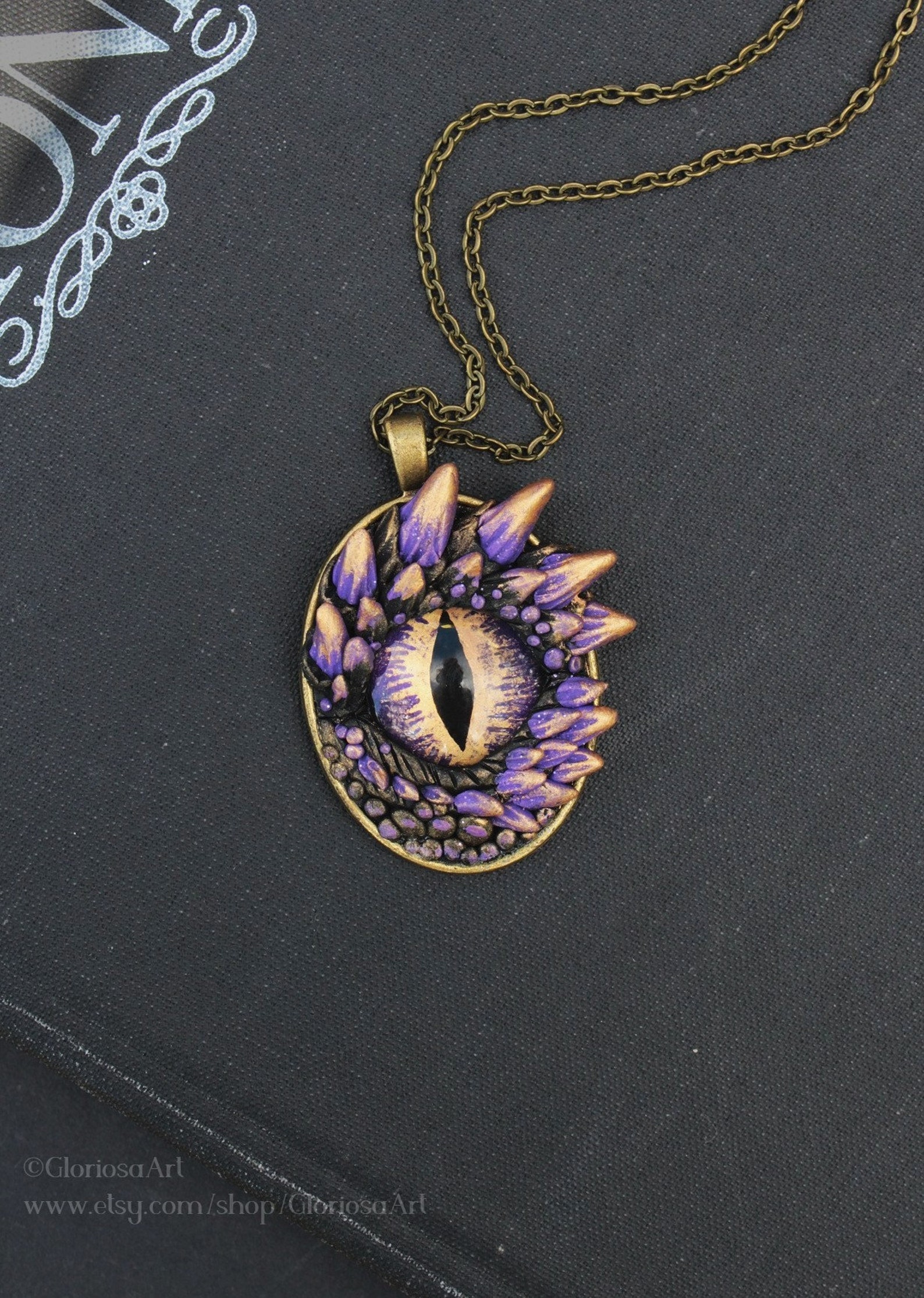 Purple Dragon Eye Pendant Dragon Necklace Amulet Jewelry - Etsy