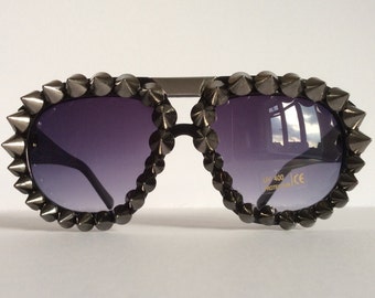 Spiked sunglasses | Etsy