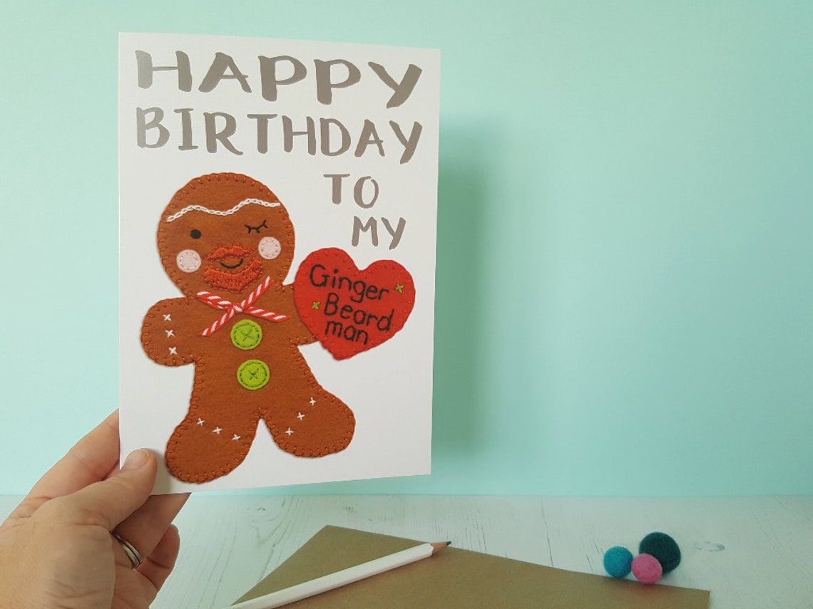 Funny ginger birthday card / Ginger beard card - Etsy.de