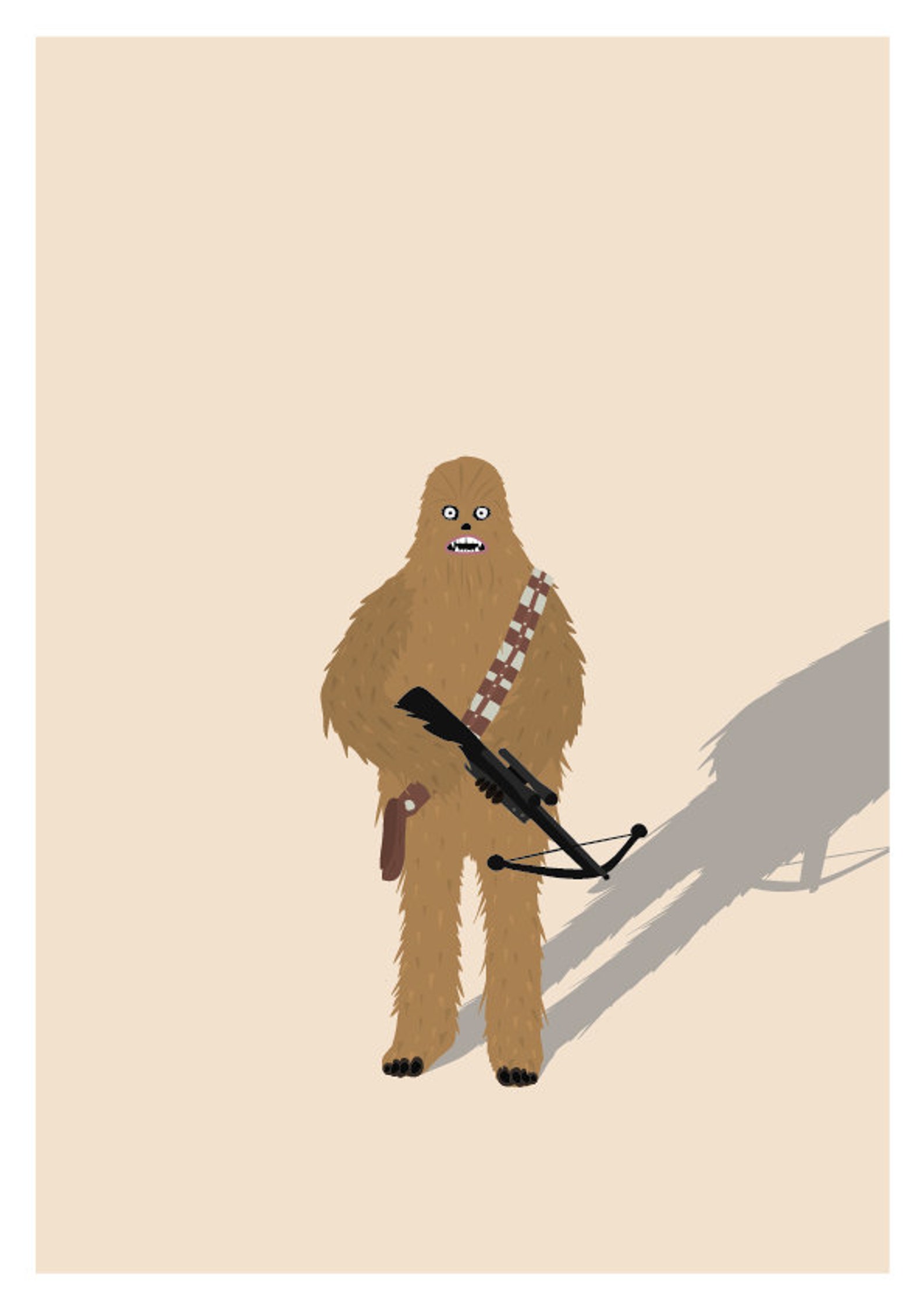 Chewbacca Illustration A4 Print Star Wars Print A4 Art - Etsy