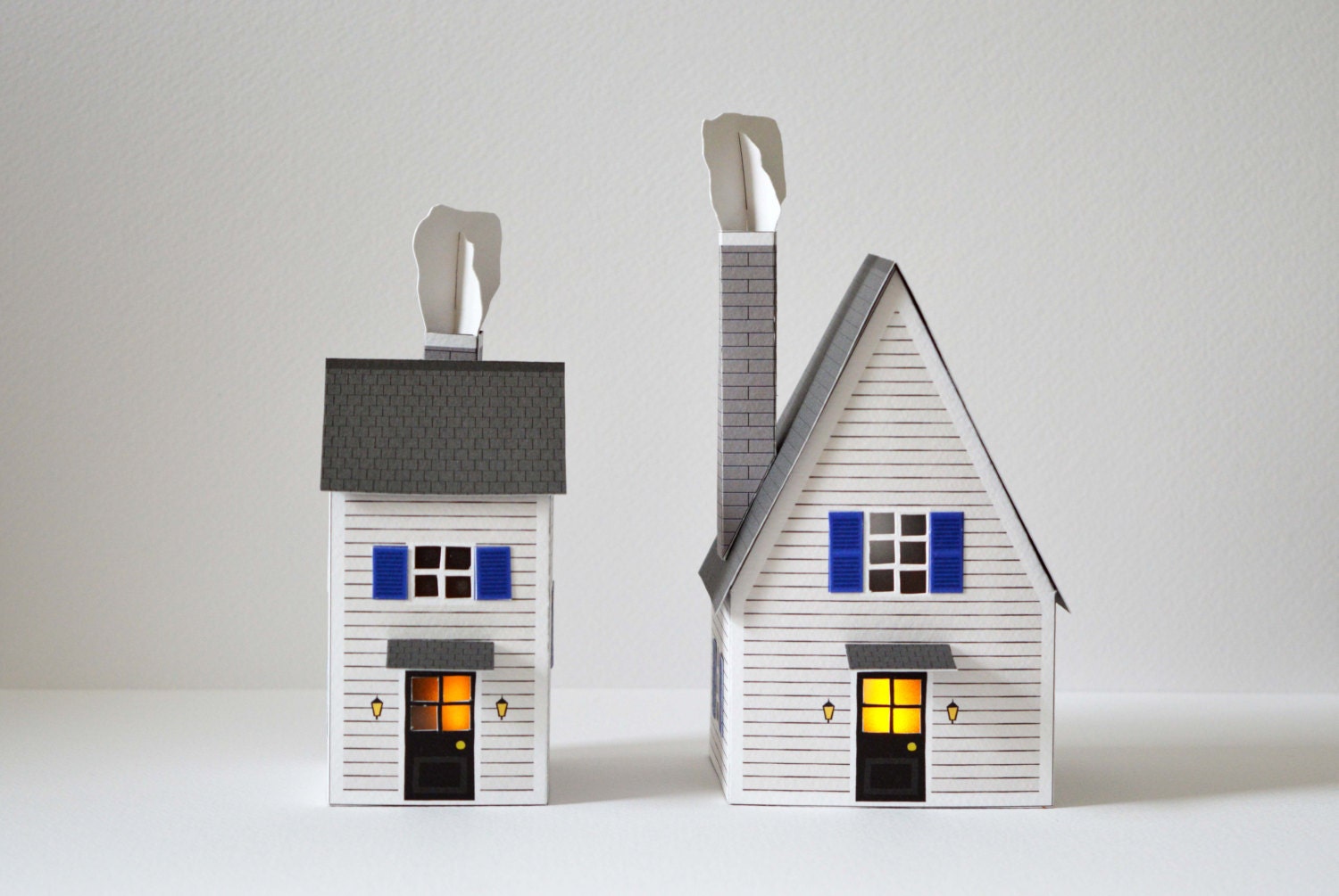 Paper Cut Houses Paper Cut Kit Winter Houses Paper Cut DIY Paper Cut ...