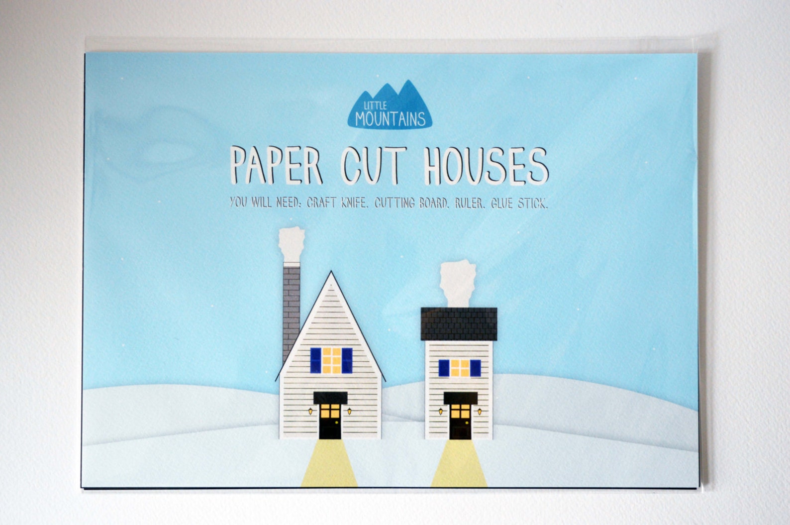Paper Cut Houses Paper Cut Kit Winter Houses Paper Cut DIY Paper Cut ...