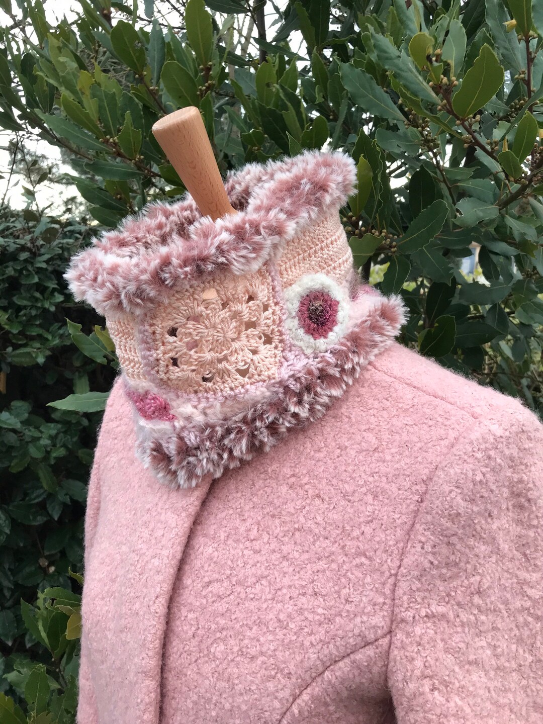 Snood Crocheted Freeform Pink Tenderness - Etsy