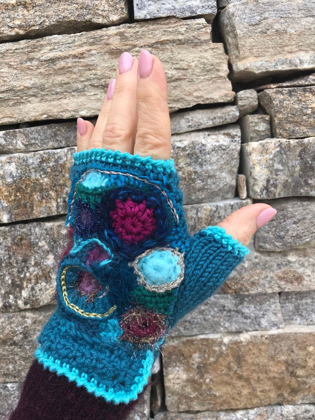Freeform Merino Wool Mittens - Etsy