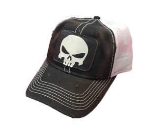 Skull baseball cap | Etsy