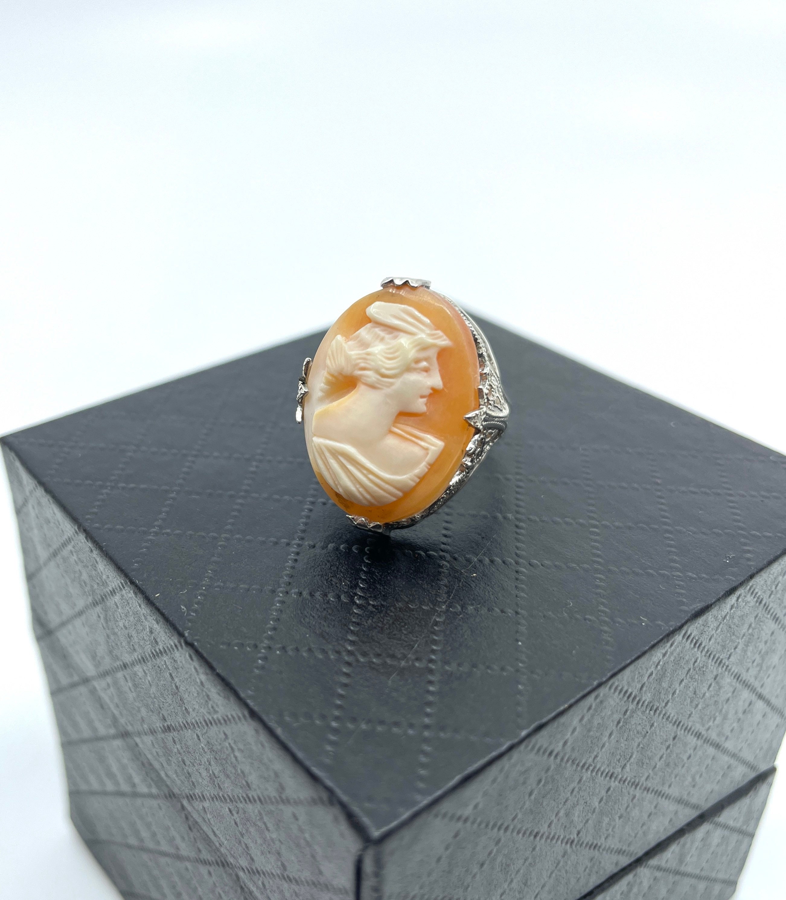 Rare Cameo Ring Master Carved, High Relief Sculptural Ring in Sterling ...