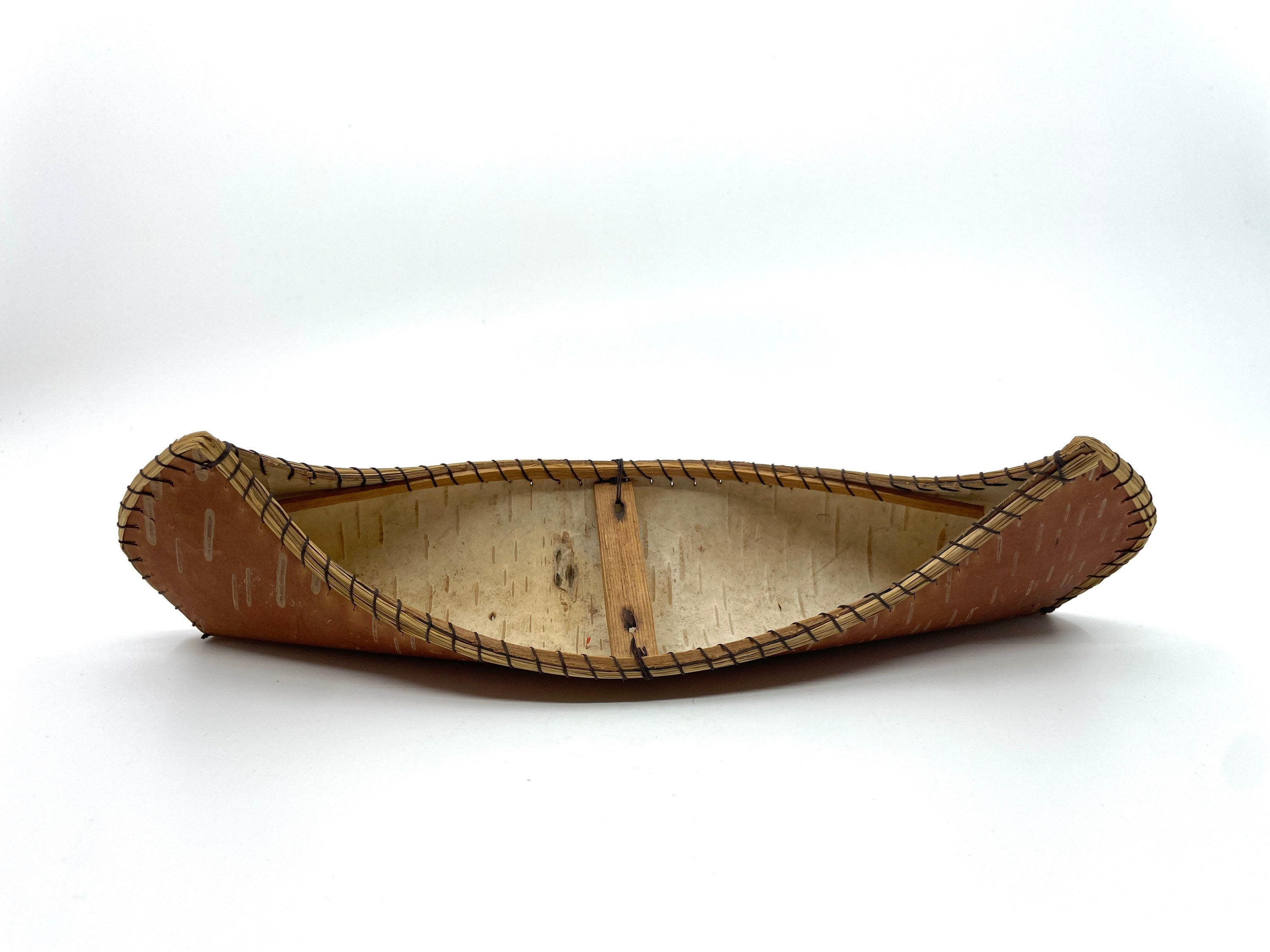 Vintage Authentic First Nations Birch Bark Teepees and Canoes ...