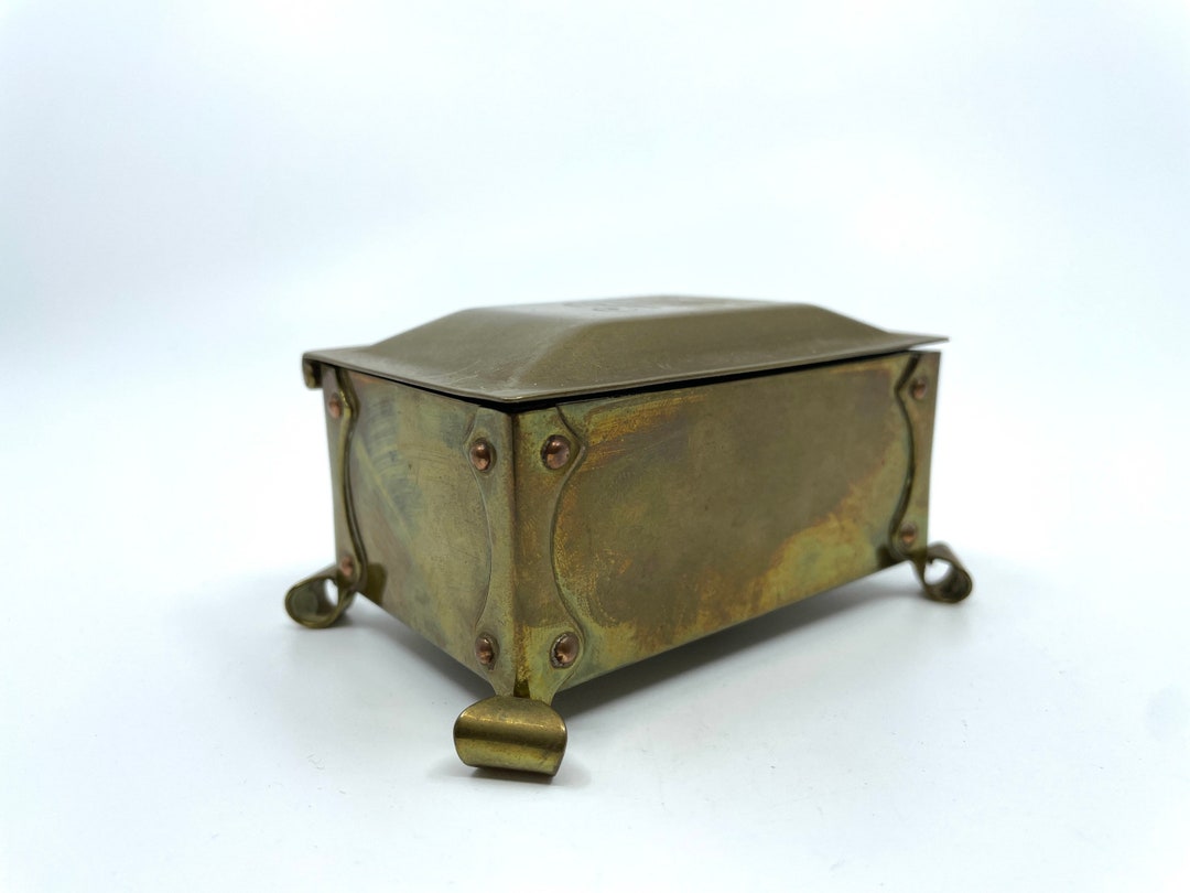 Late Victorian Brass Stamp Box - Chest Shaped - Hinged - Etsy