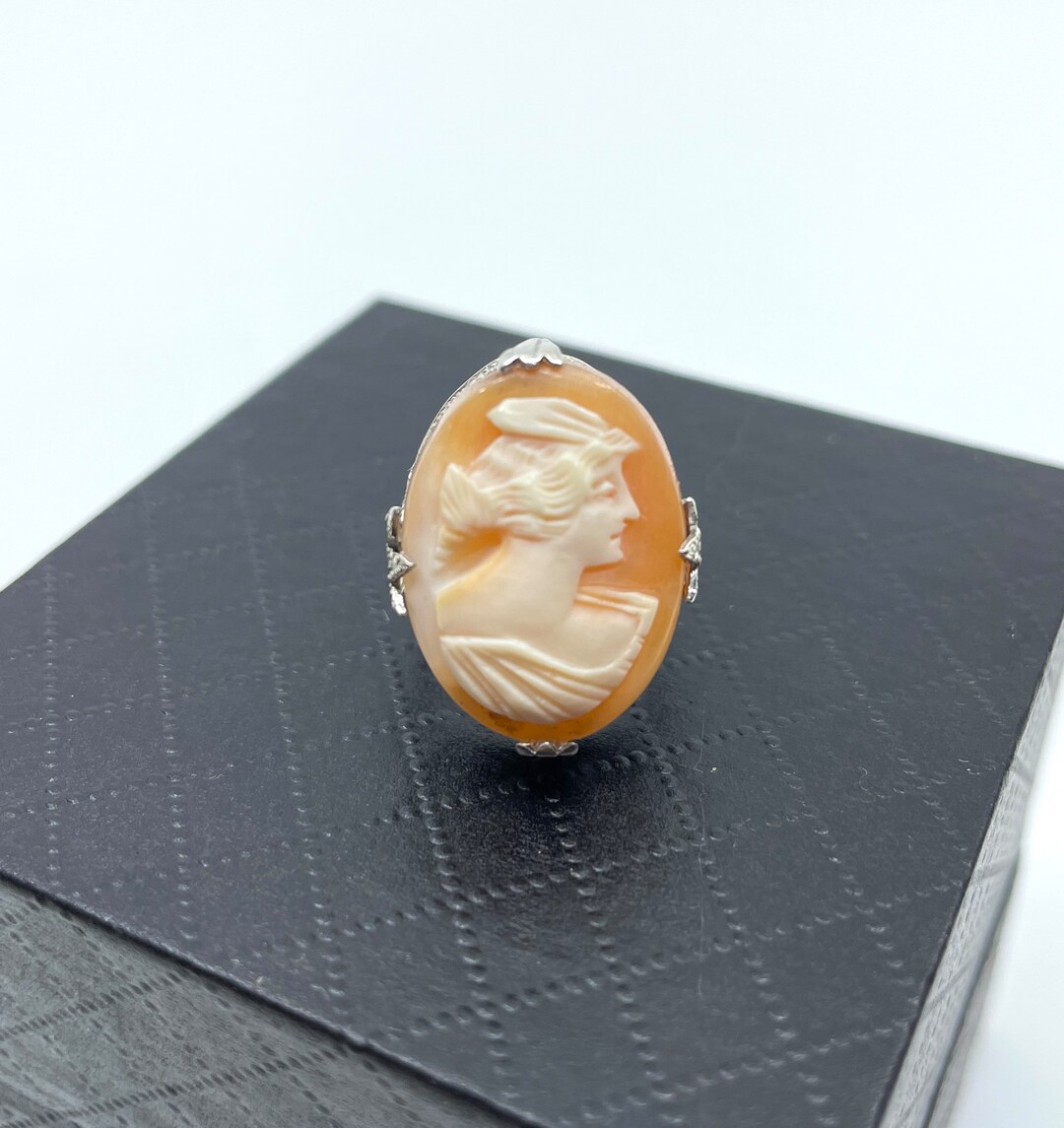 Rare Cameo Ring - Master Carved, High Relief Sculptural Ring in ...