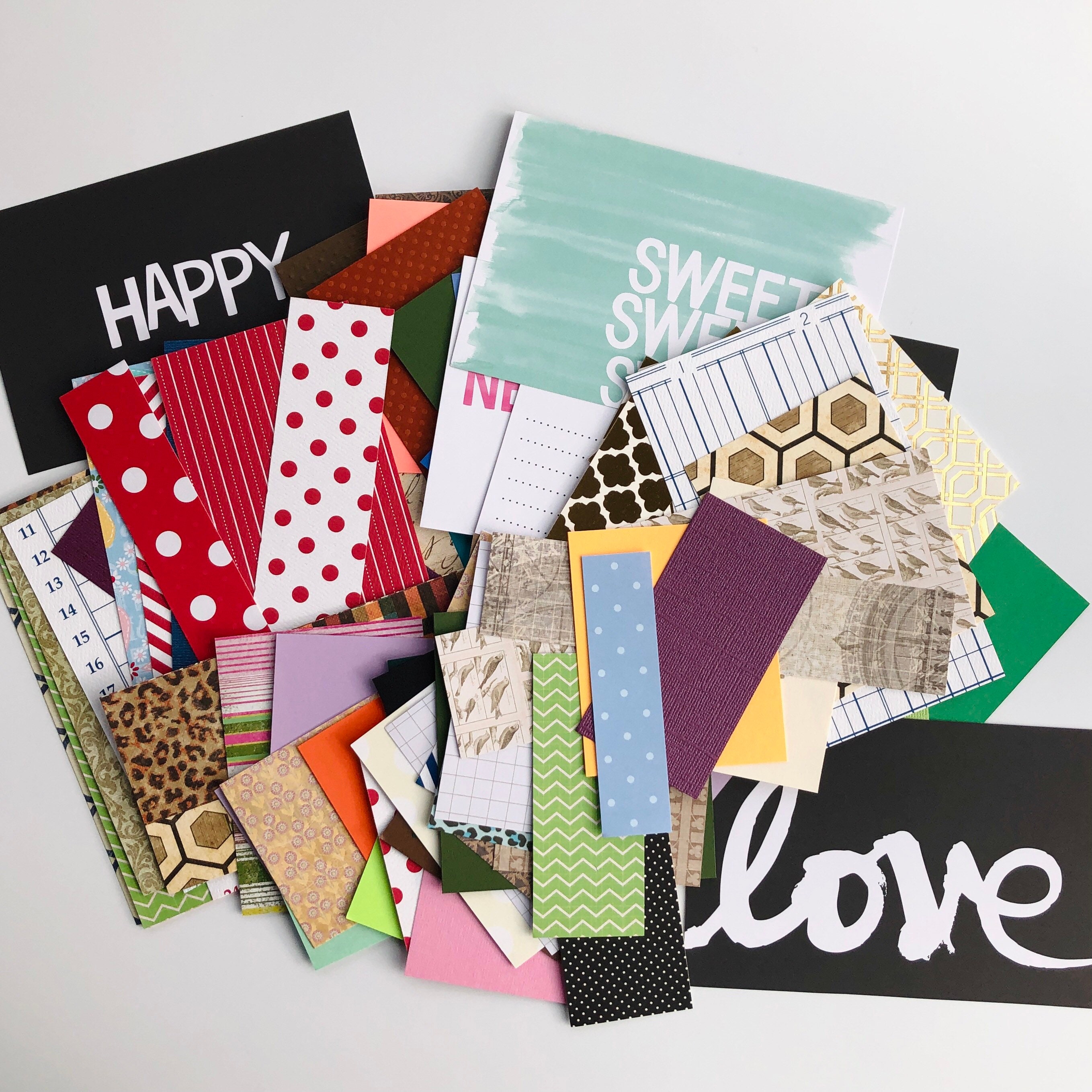 Scrap Paper Grab Bag 100 Pieces for Paper Crafting - Etsy