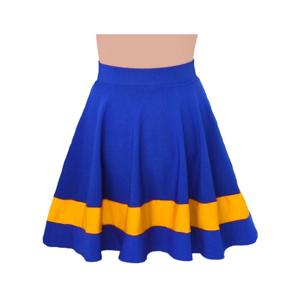 Yellow and Blue Cheerleader Style Skirt - Etsy