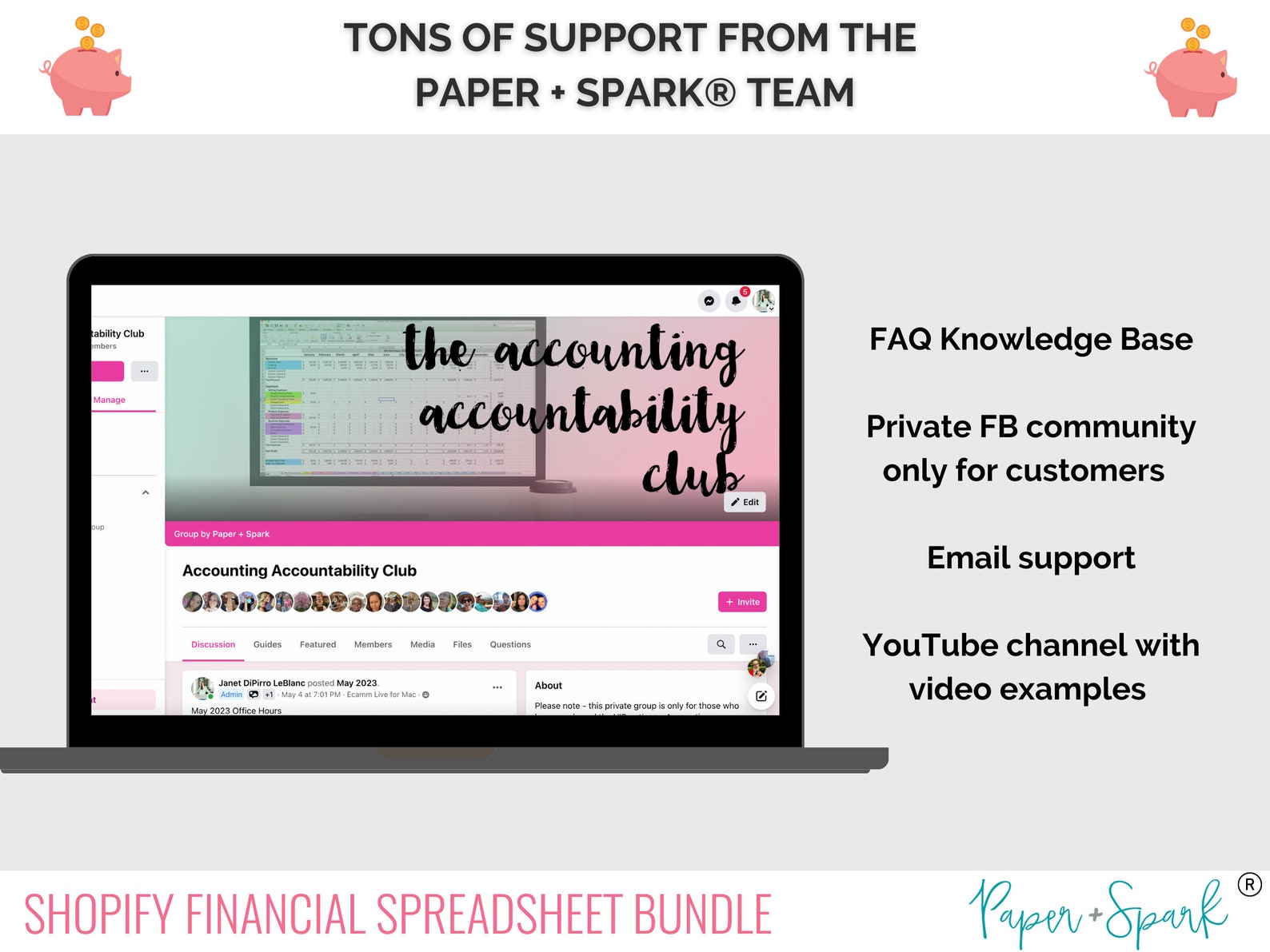Shopify Seller Financial Spreadsheet Bundle - Monthly Bookkeeping ...
