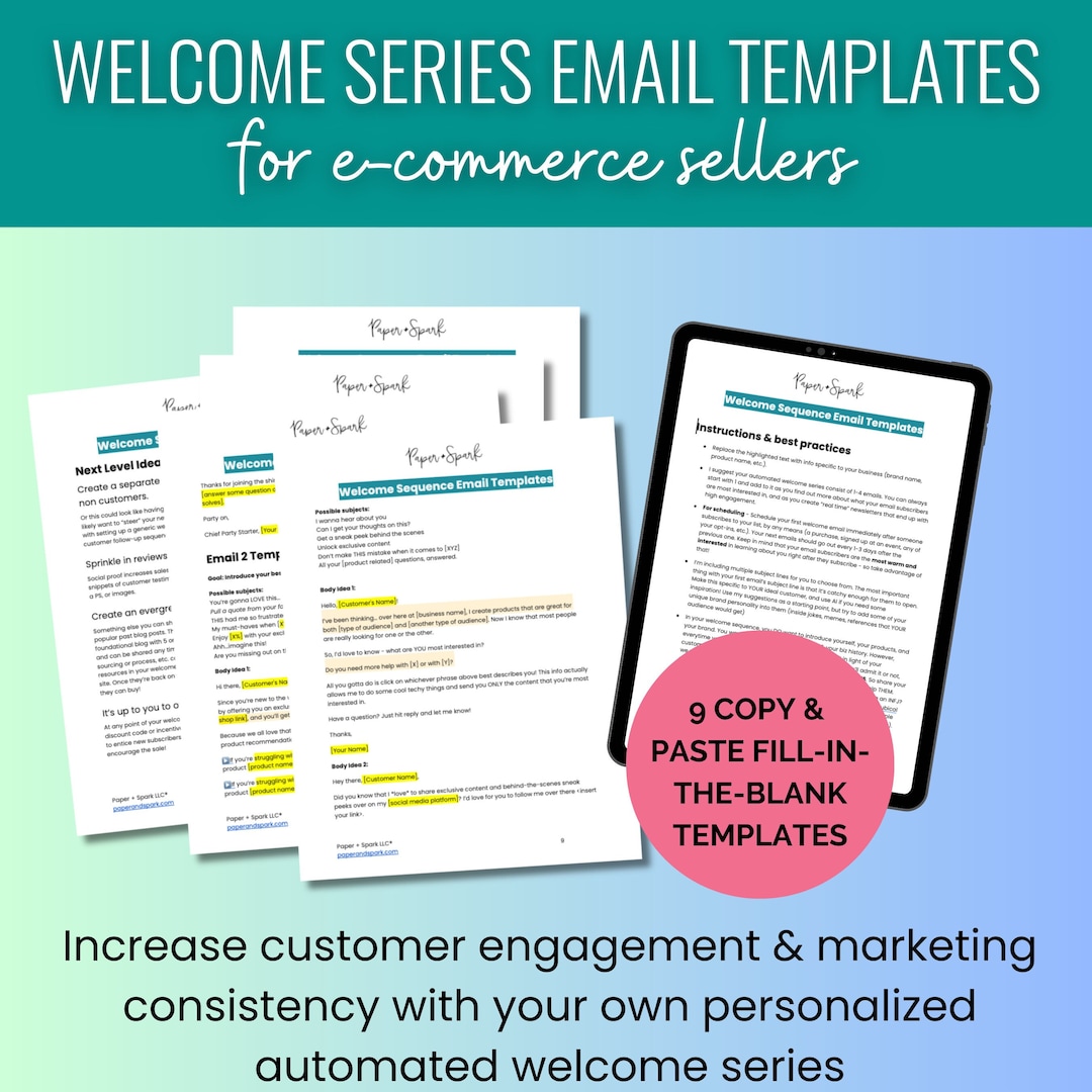 Welcome Series Email Templates - Etsy
